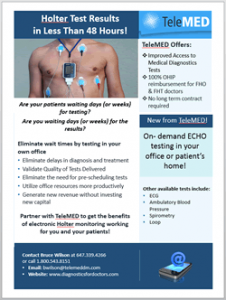 Spirometry Testing Up 100%, On-demand ECHO, Loop and Holter monitoring